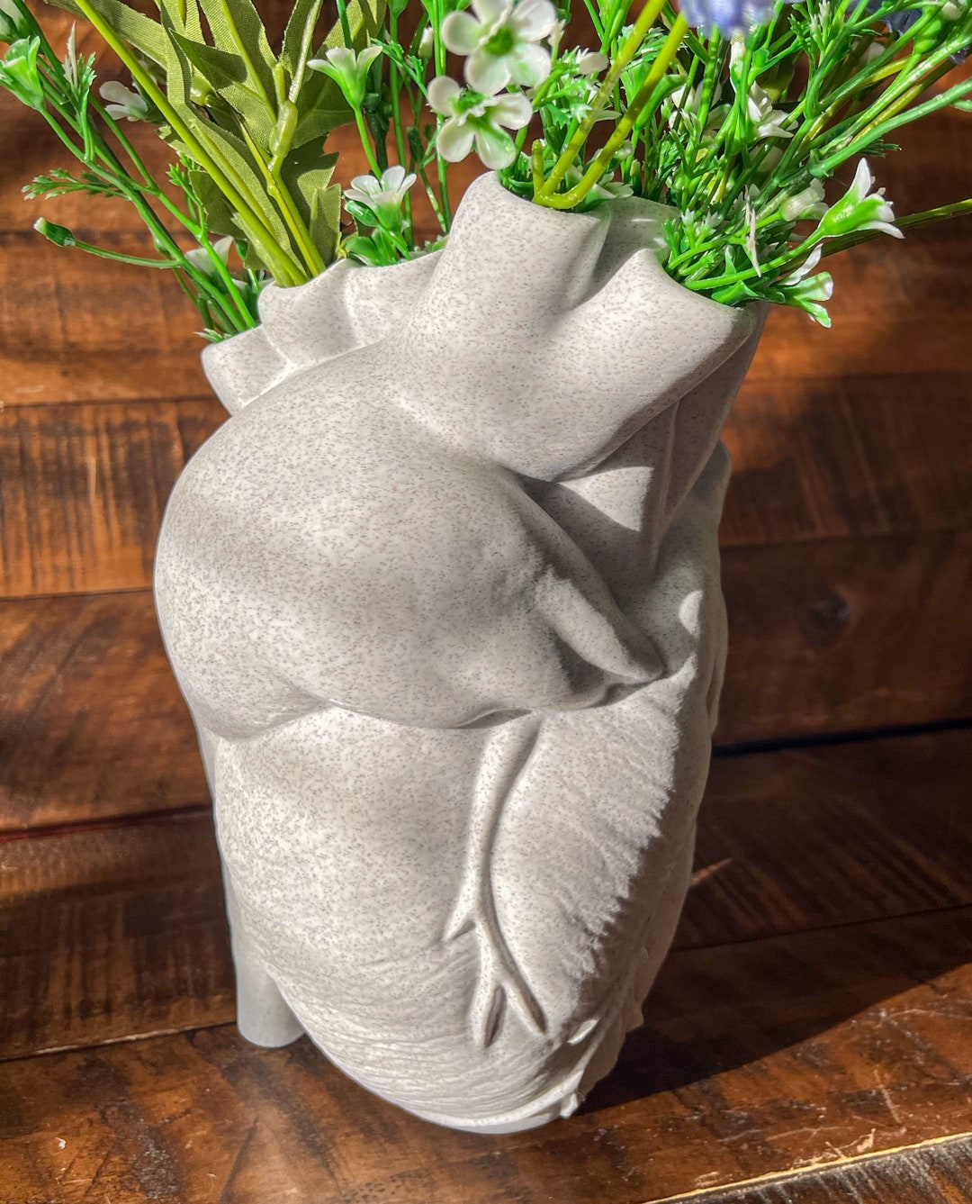 3D Printed Anatomical Heart Shaped Vase Flower Pot - Etsy