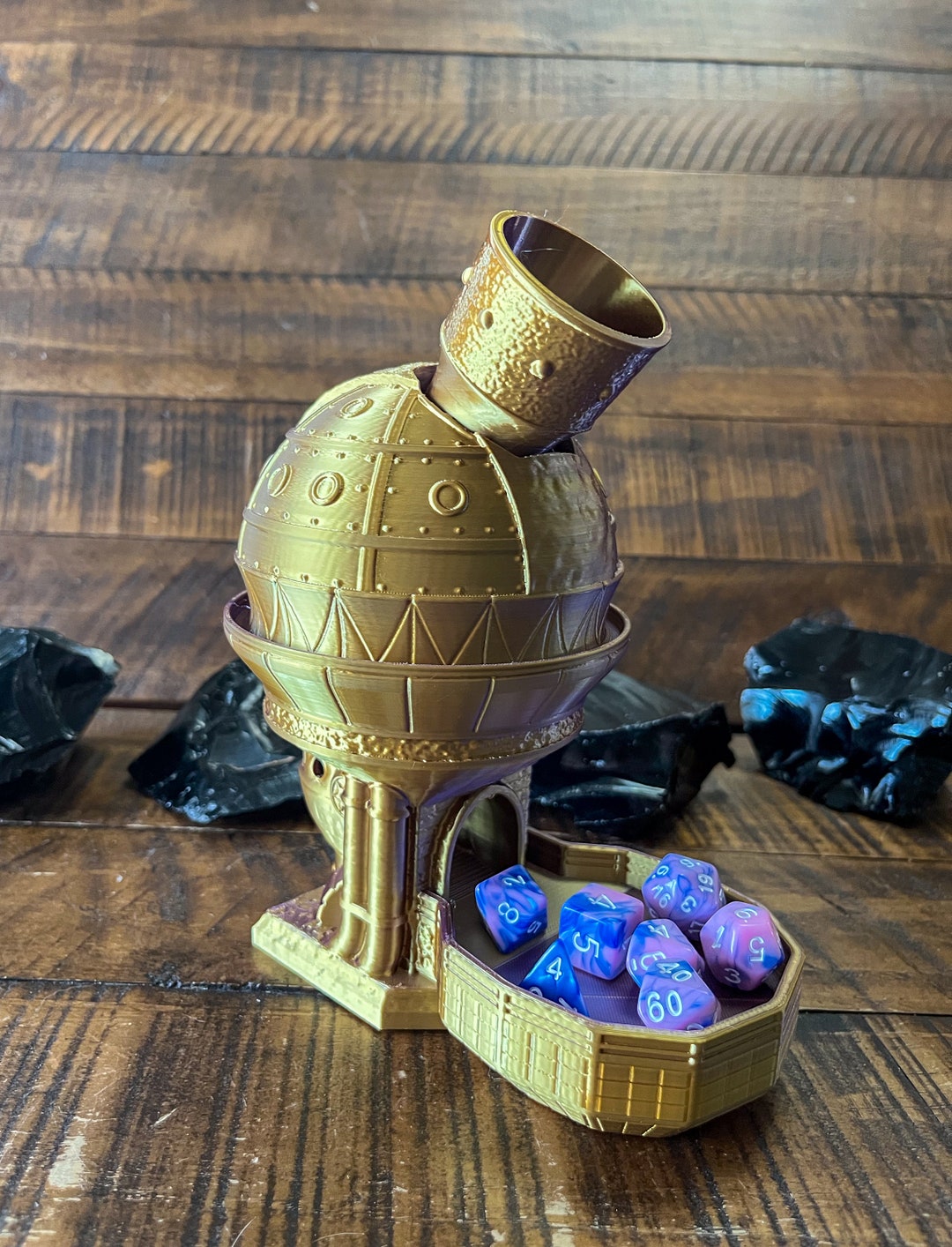 3D Printed Color Changing Dice Randomizer Dice Tower - Etsy