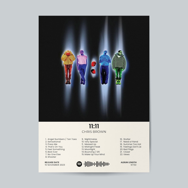 Chris Brown Album Cover 11 11 Album Cover Poster Digital Album Art ...