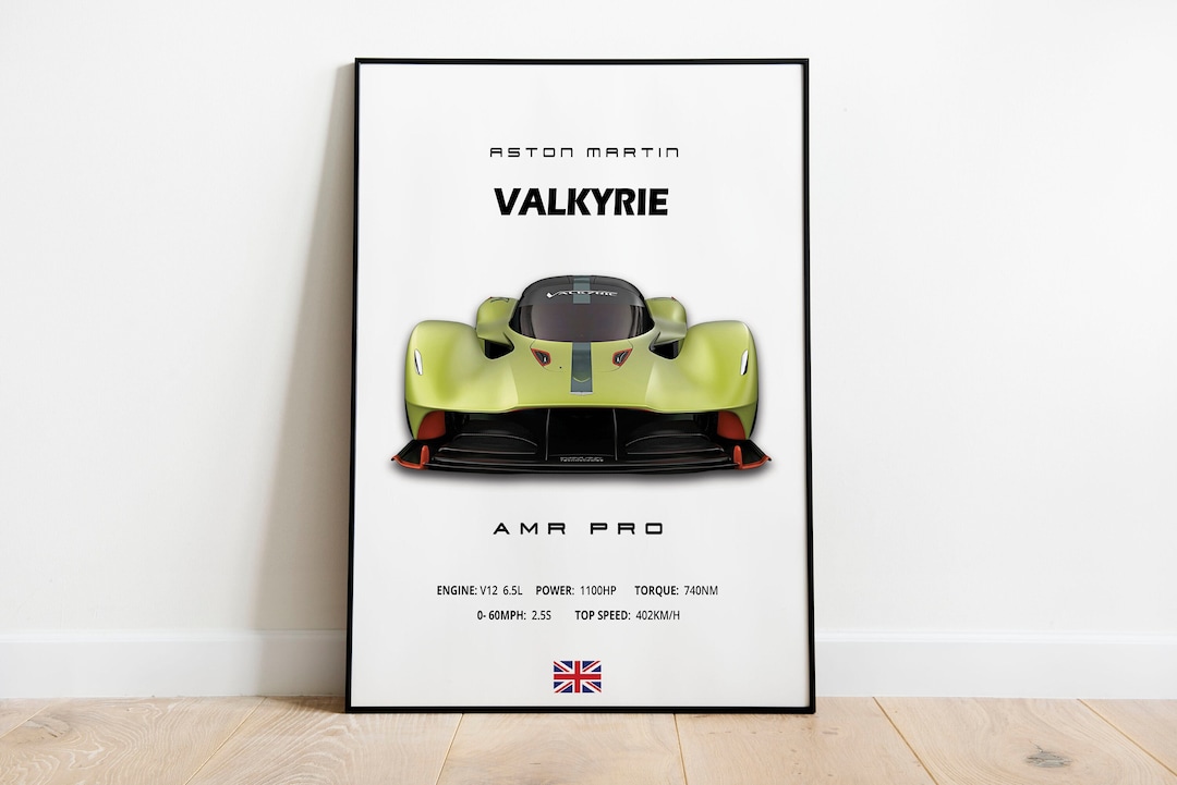 Aston Martin Valkyrie Poster Digital Supercar Poster - Etsy