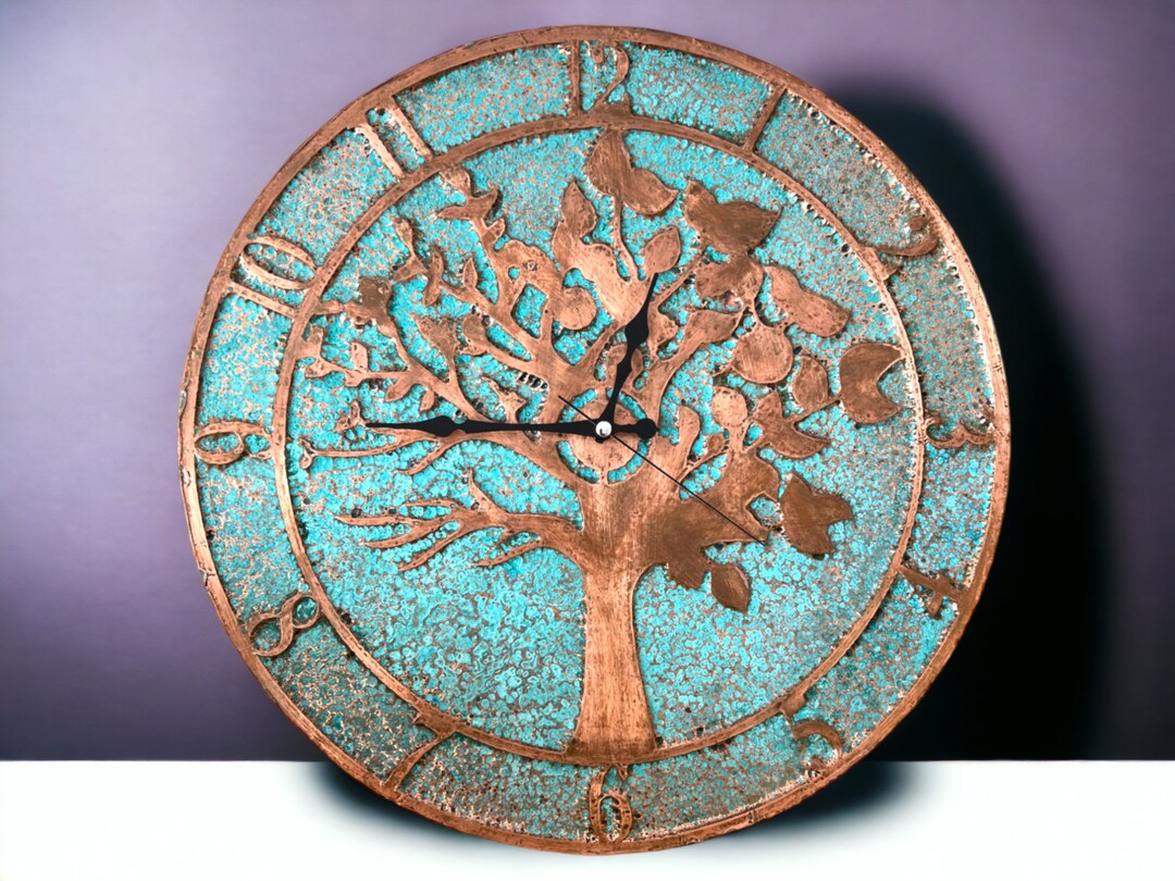 Oversized Wall Clock-copper Wall Clock-retro Wall Clock-large Wall ...