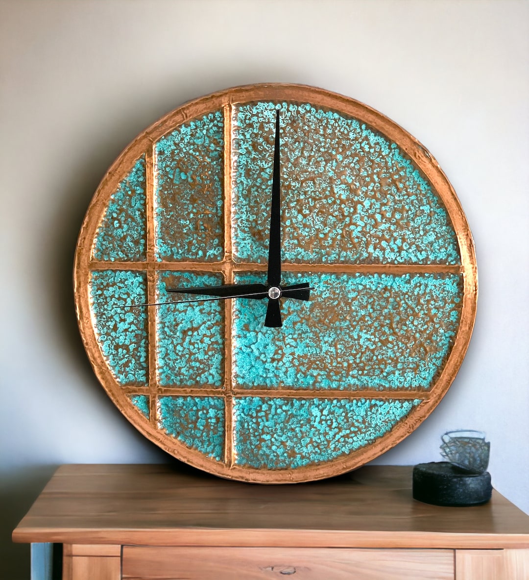 Wall Clock-copper Wall Clock-retro Wall Clock-large Wall Clock-wall ...