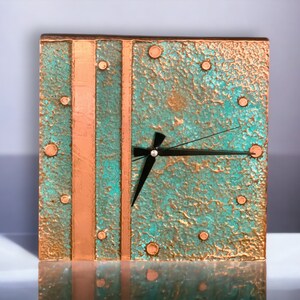 Handmade Rusted-copper Patina Wall Clock-oxidized Copper Wall Clock ...