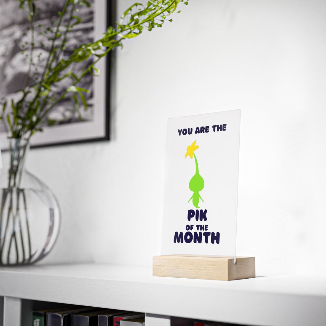 Pik of the Month Sign Plaque Pikmin Gift Pikmin Plaque - Etsy