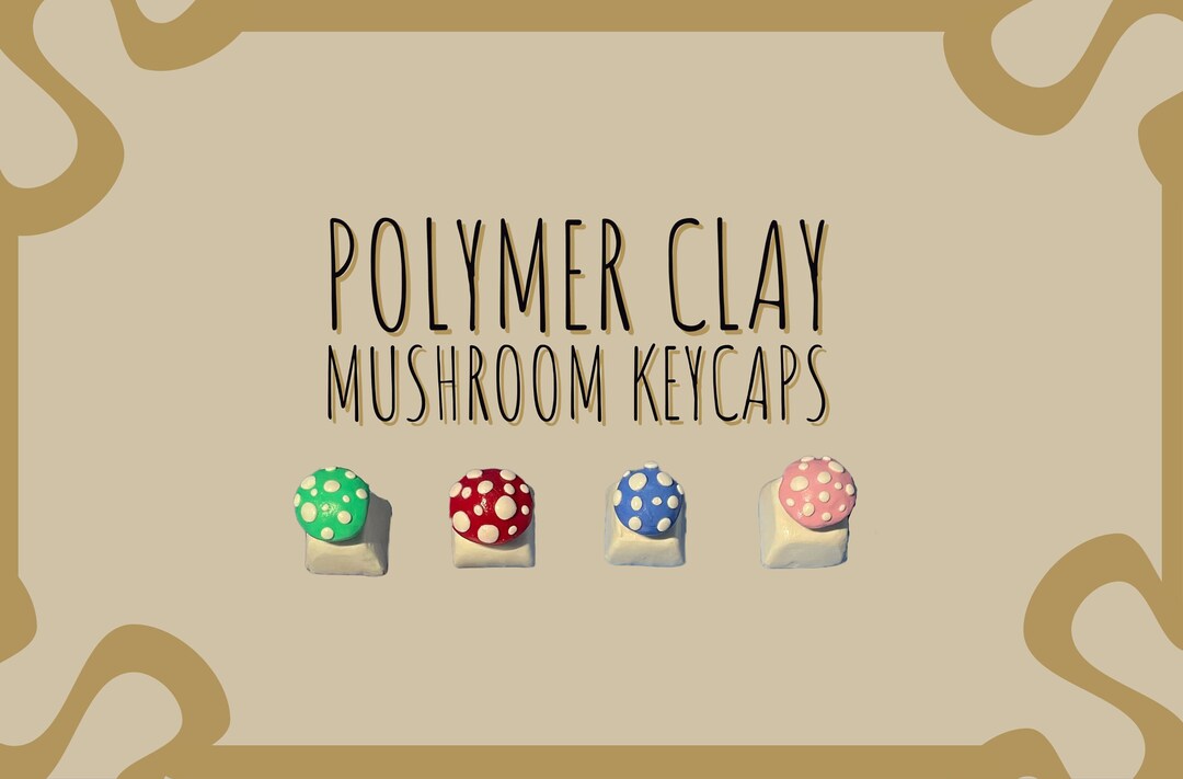 Polymer Clay Mushroom Artisan Keycaps Custom Keycaps - Etsy
