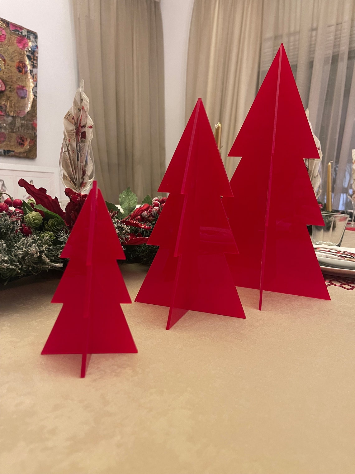 Plexi-glass Decorative Christmas Trees - Etsy