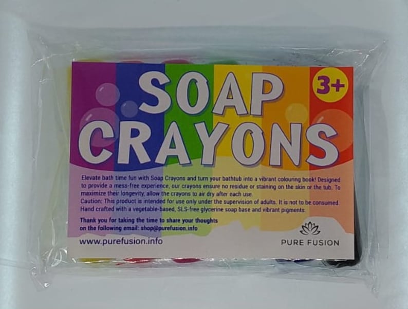 Soap Crayons: 6 Vibrant Colors, Bath Tub Art for Kids. Easy to Clean ...