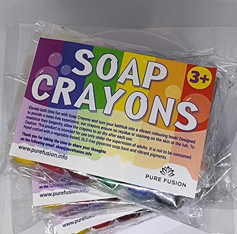 Soap Crayons: 6 Vibrant Colors, Bath Tub Art for Kids. Easy to Clean ...