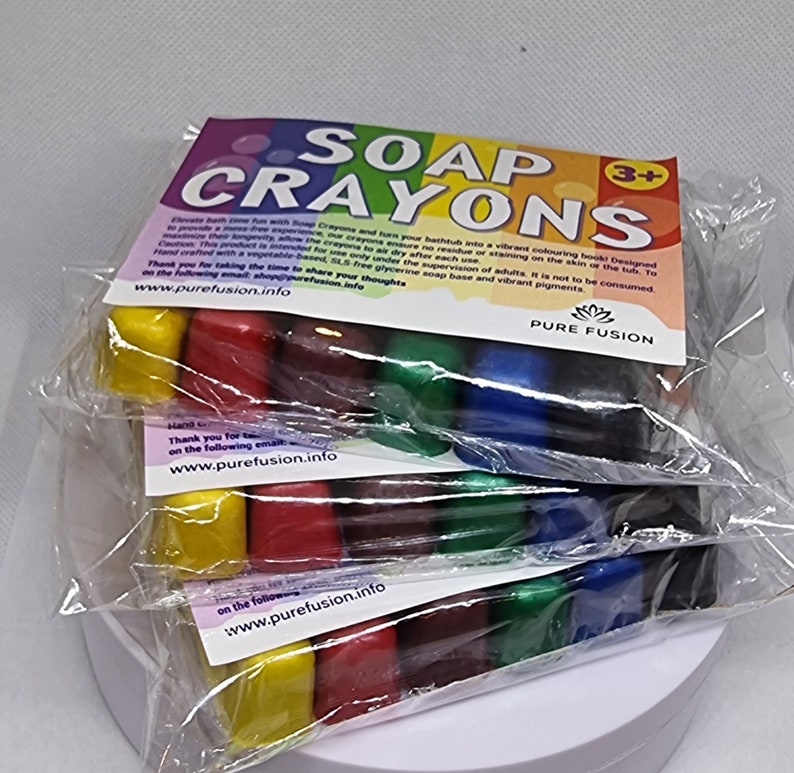 Soap Crayons: 6 Vibrant Colors, Bath Tub Art for Kids. Easy to Clean ...