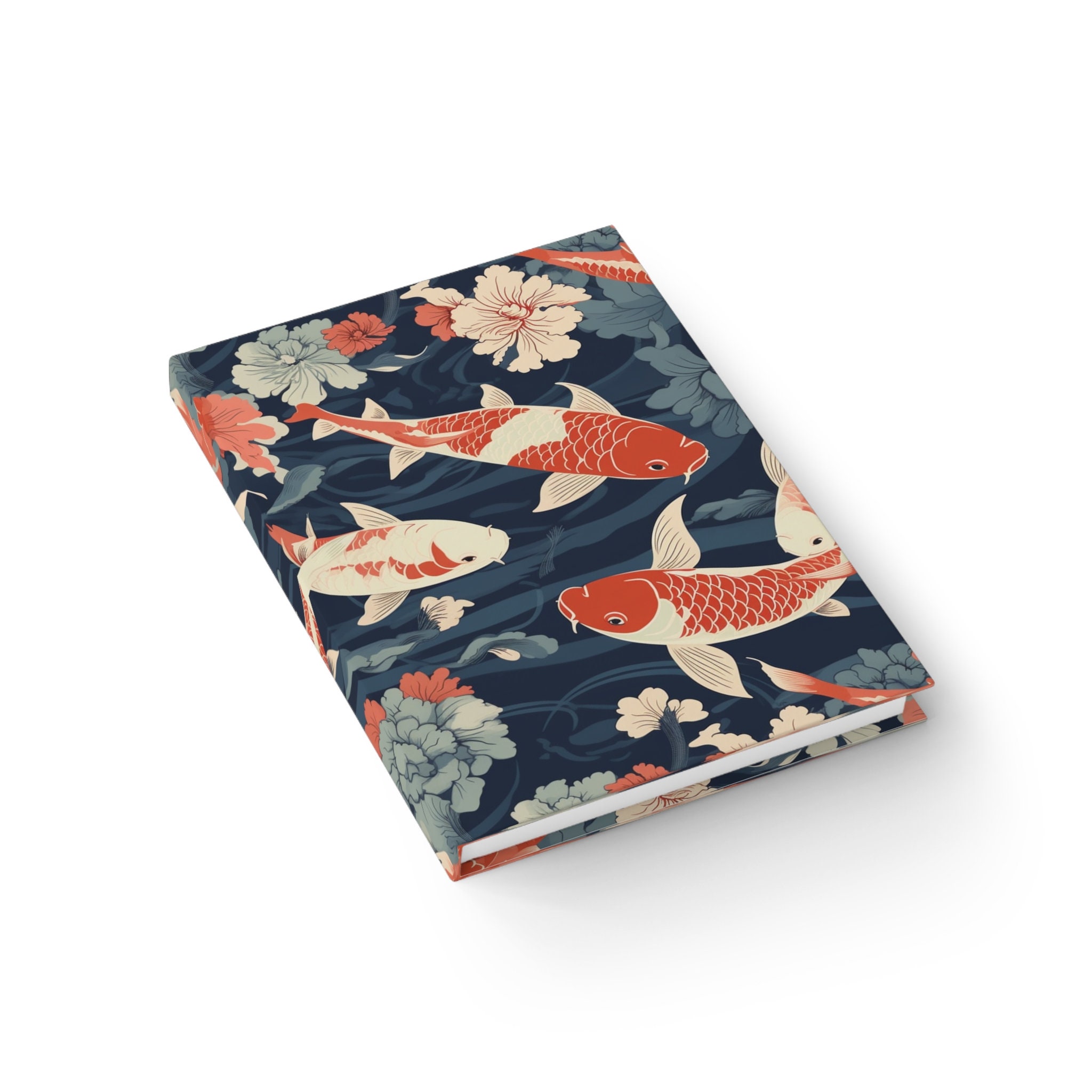 Japanese Style Koi Fish Journal Ruled Line Pages - Etsy