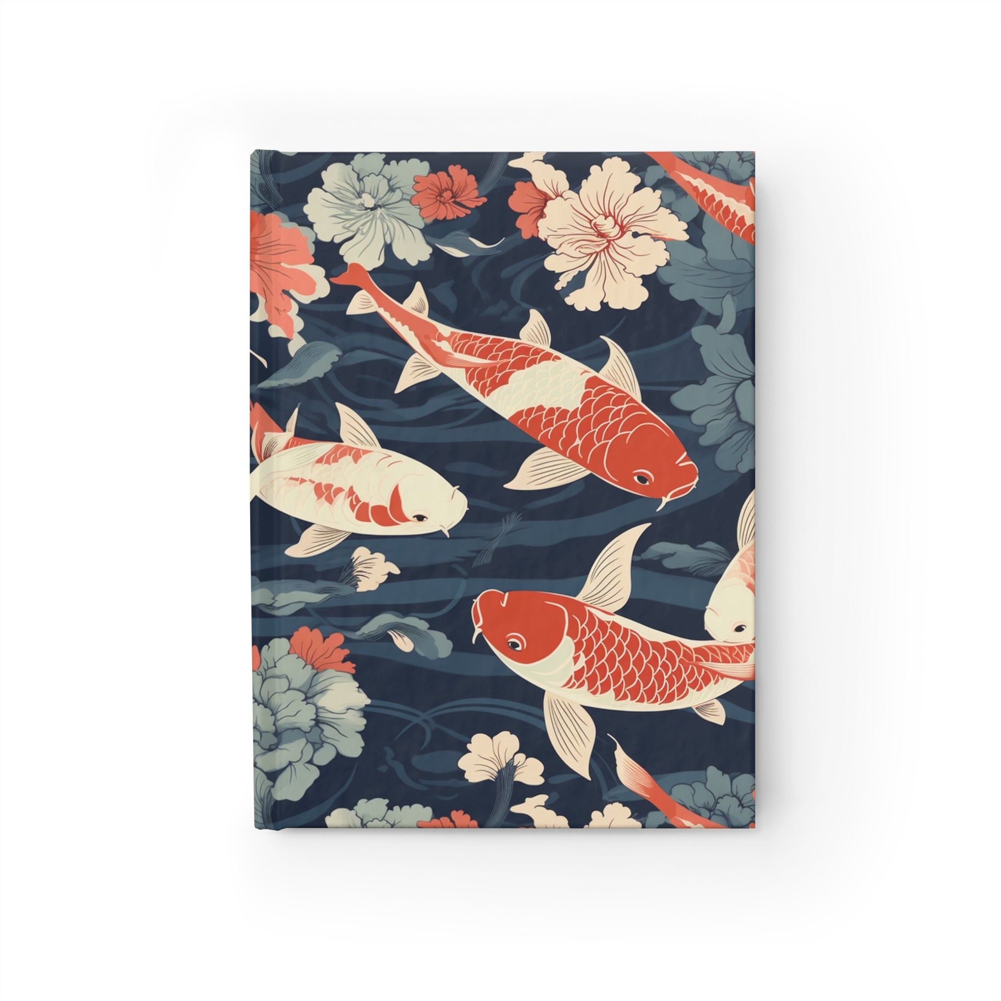Japanese Style Koi Fish Journal Ruled Line Pages - Etsy