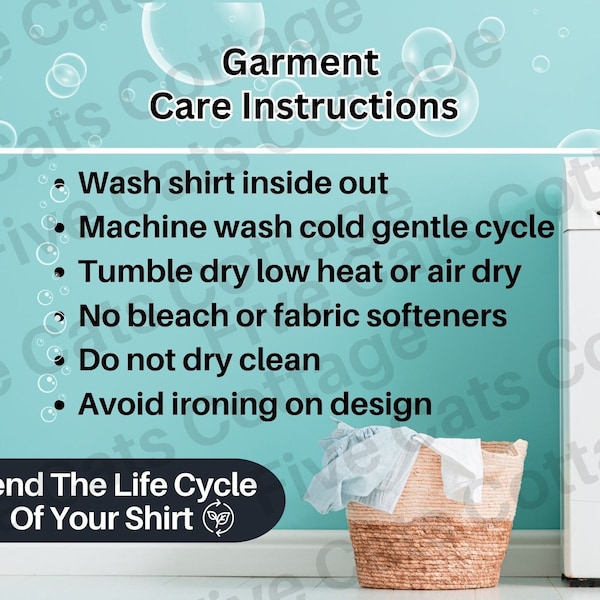 Washing Instructions for Shirts - Etsy