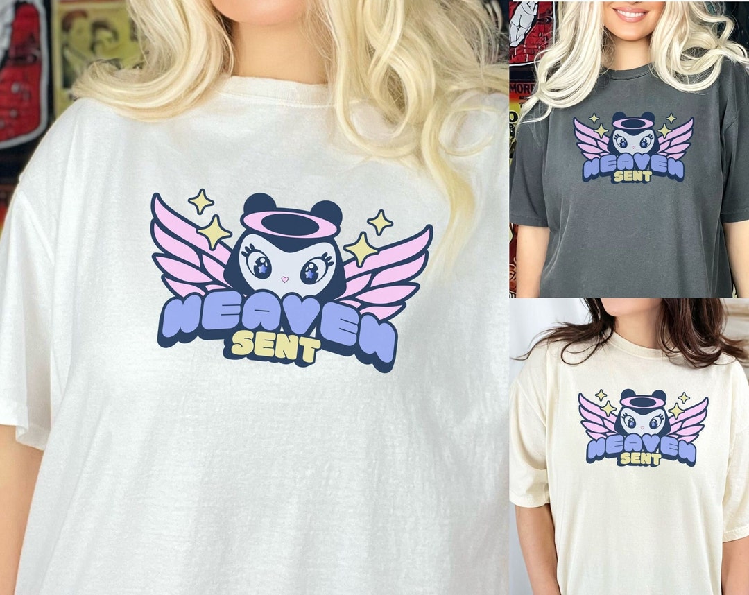Comfort Colors Heaven Sent Tee, Angel Wings Halo Good Girl T Shirt ...