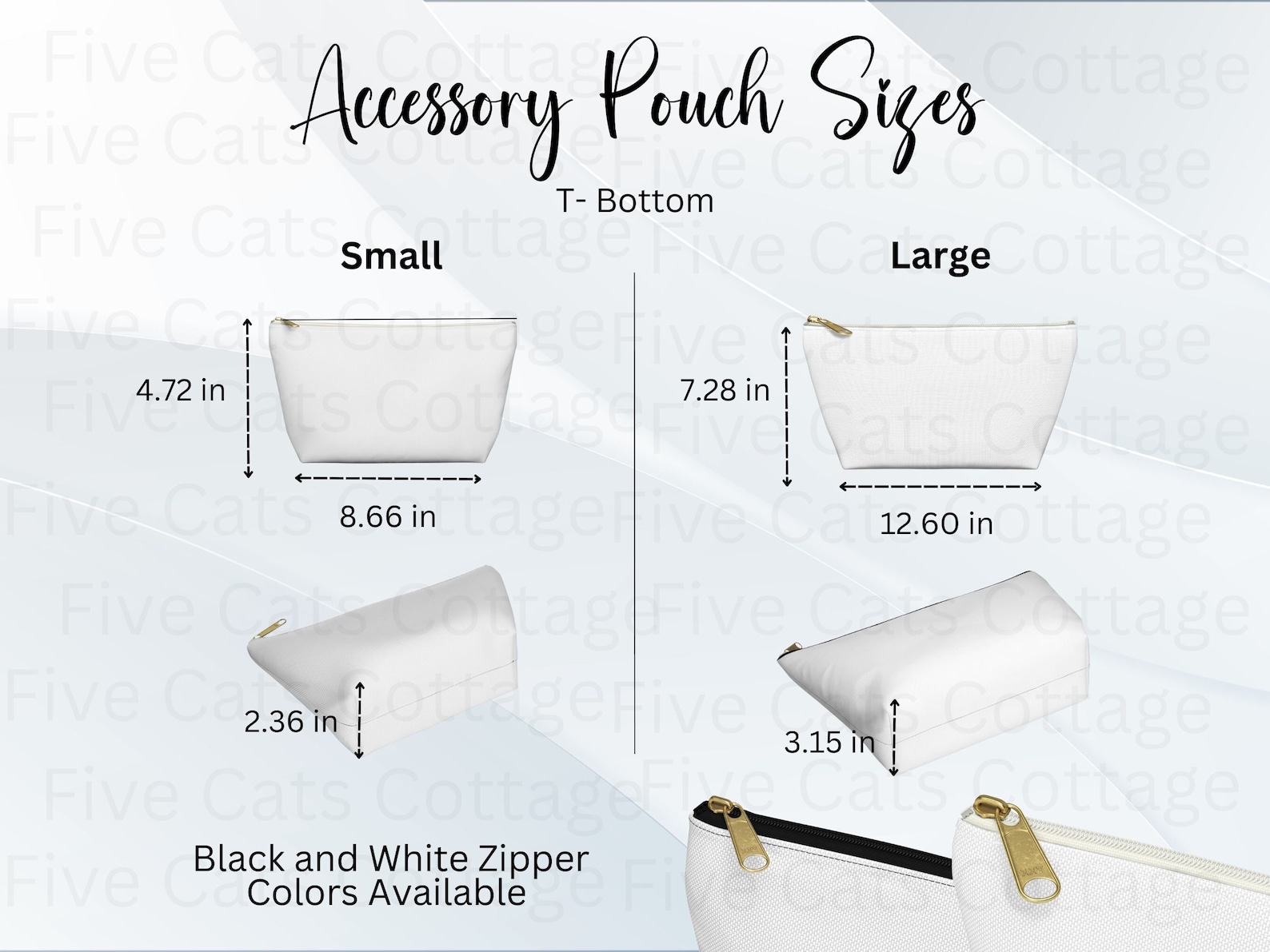 Accessory Pouch W T-bottom Mockup, Accessory Pouch T Bottom Pouch Mock ...
