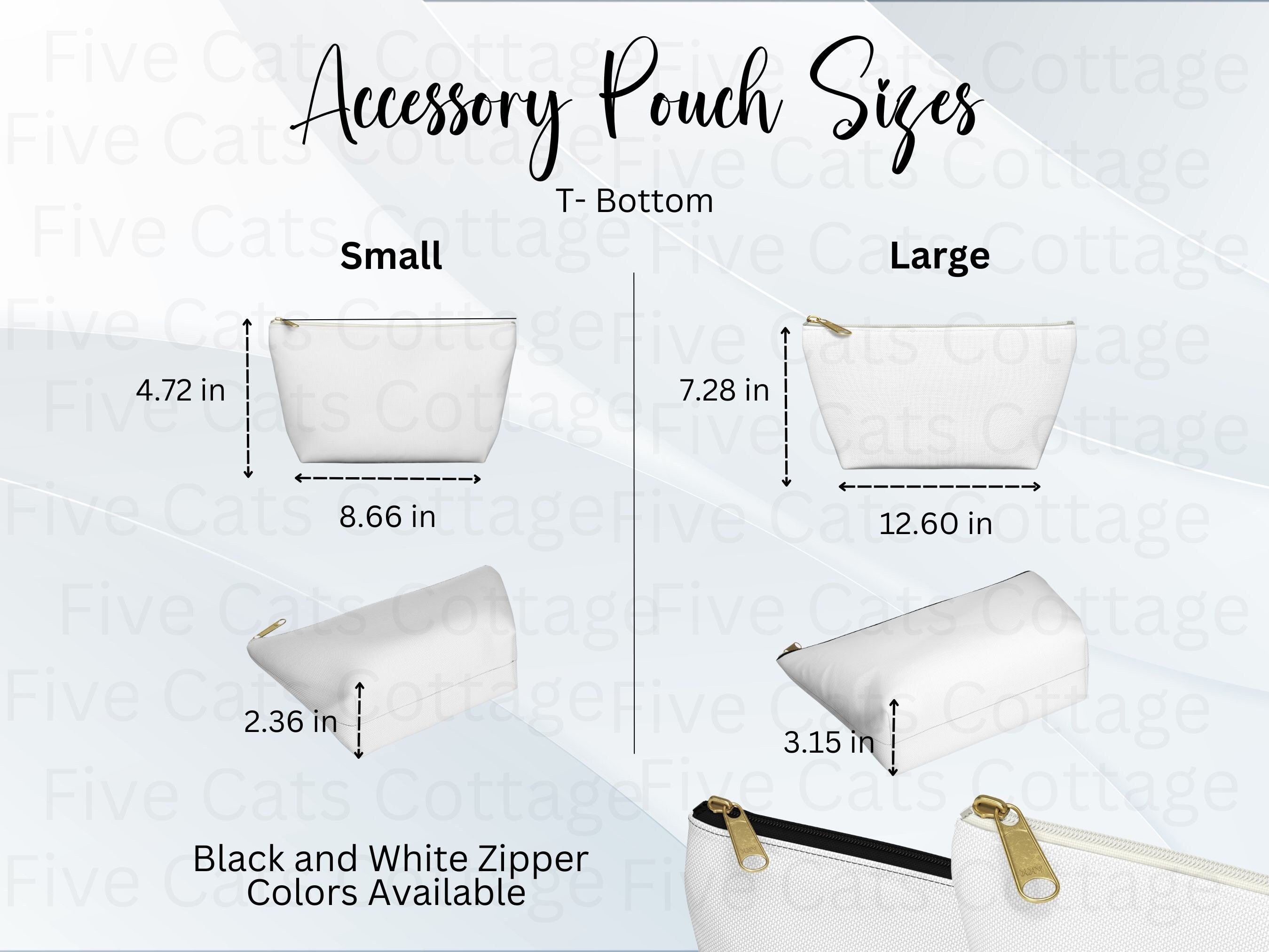 Accessory Pouch W T-bottom Mockup, Accessory Pouch T Bottom Pouch Mock ...