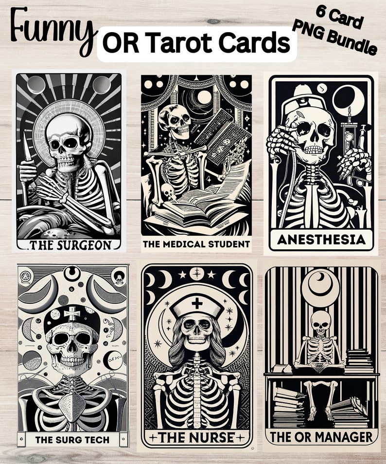 Operating Room Tarot Cards Png, Tarot Cards Surgical Bundle PNG, Surg ...