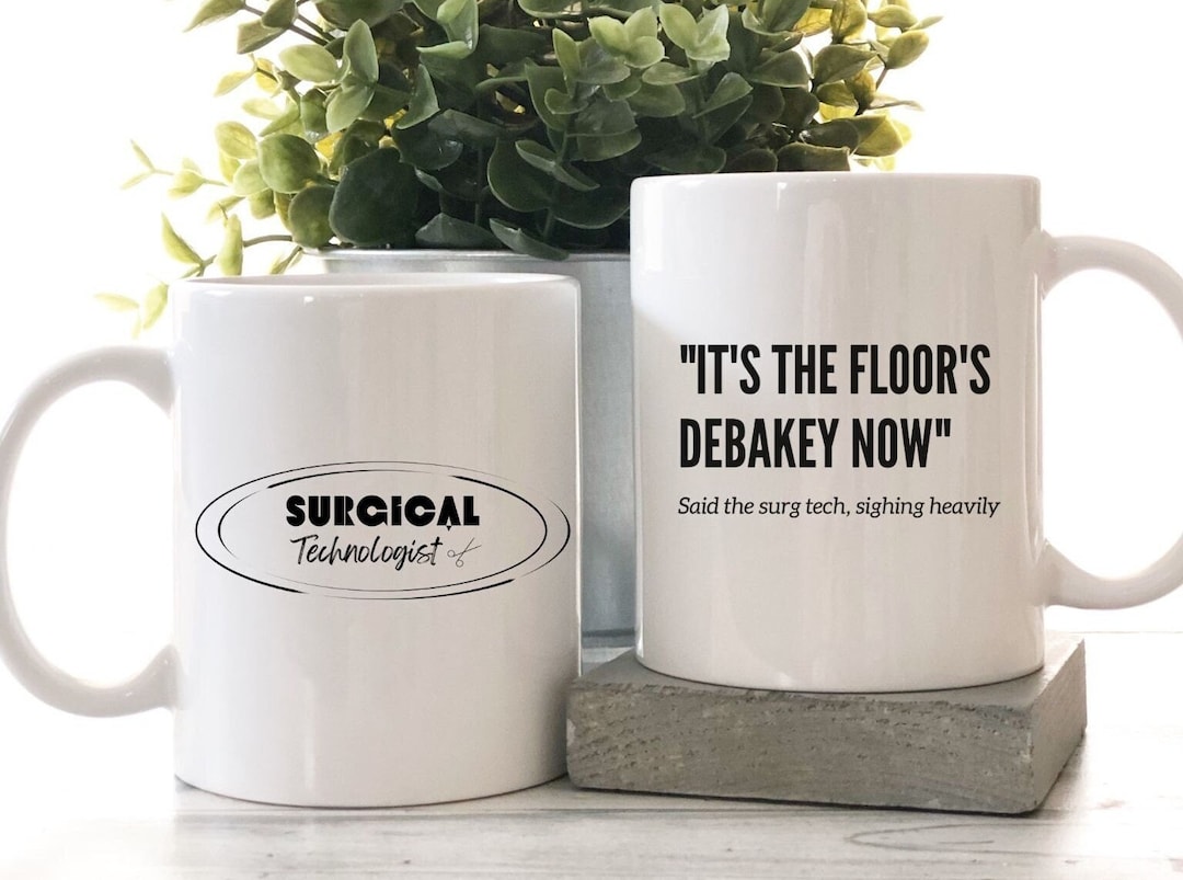 Surgical Technologist Ceramic Mug, Funny Scrub Tech Coffee Cup ...
