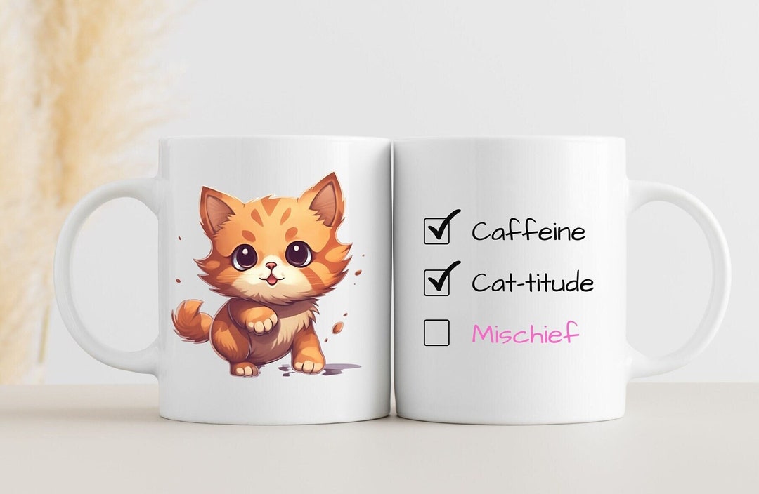 Bad Kitty Mug, Cat Mug, Mischief Mug, Cat Coffee Mug, Cat Tea Mug, Cat ...