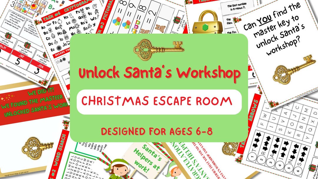 Christmas Escape Room for Kids, Santa Escape Room, Christmas Escape ...