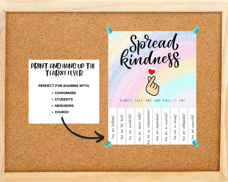 Compliment Cards, Random Acts of Kindness, Spread Kindness, Tearoff ...
