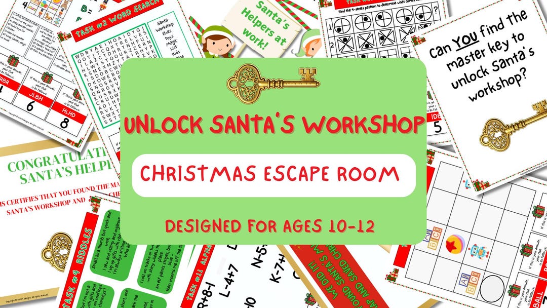 Christmas Escape Room for Kids and Tweens, Holiday Escape Room ...