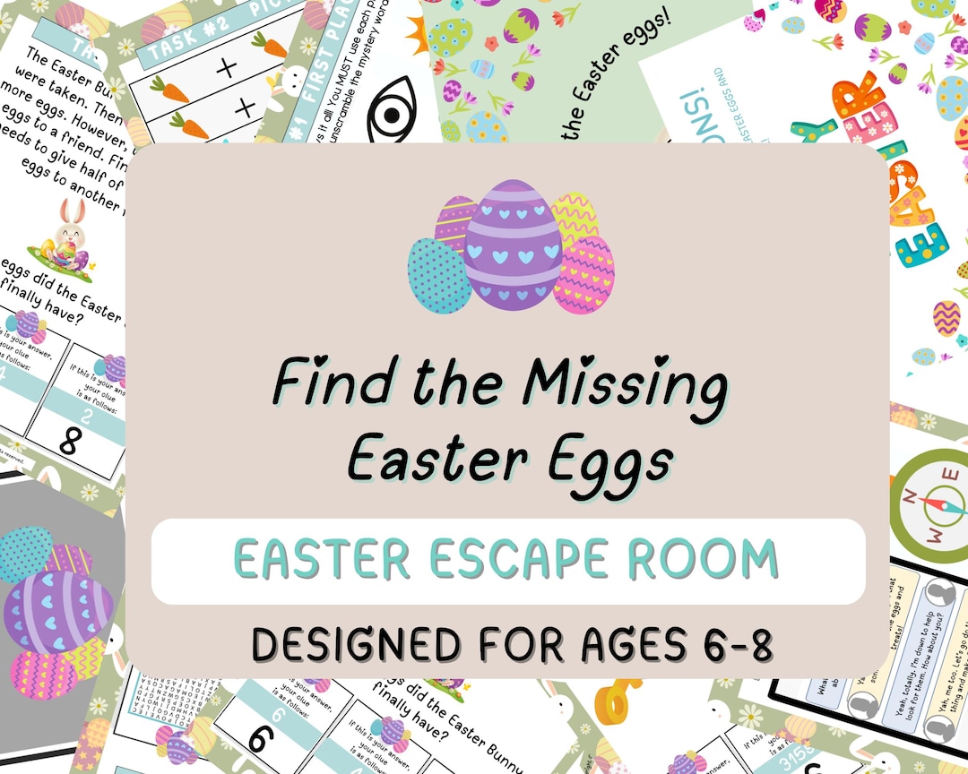 Easter Escape Room for Kids Under 10, Easter Bunny Escape Room, Easter ...