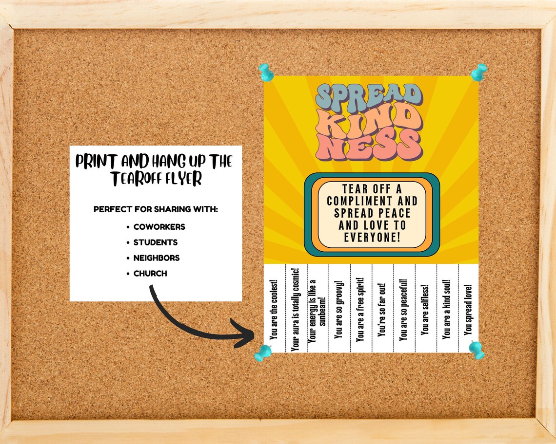 Random Acts of Kindness, Kindness Matters Flyers, Tear off Flyers for ...