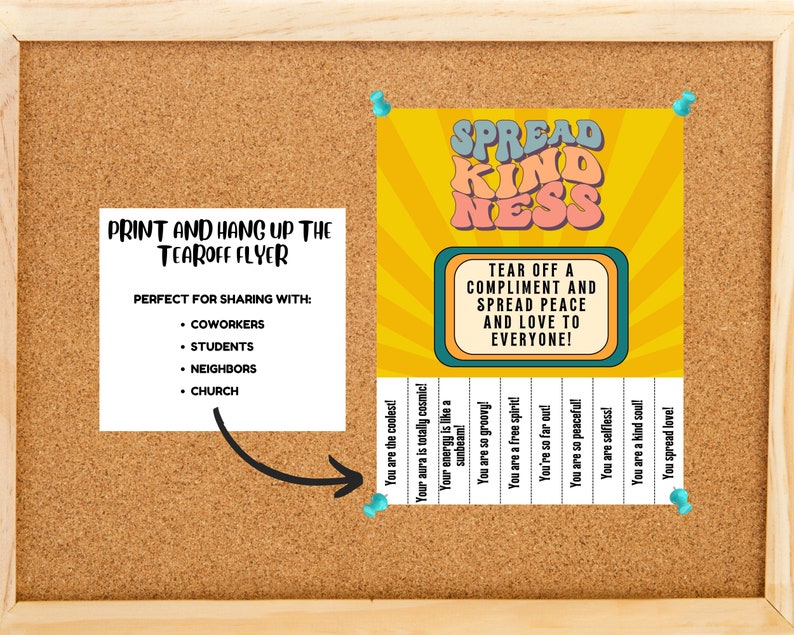 Random Acts of Kindness, Kindness Matters Flyers, Tear off Flyers for ...