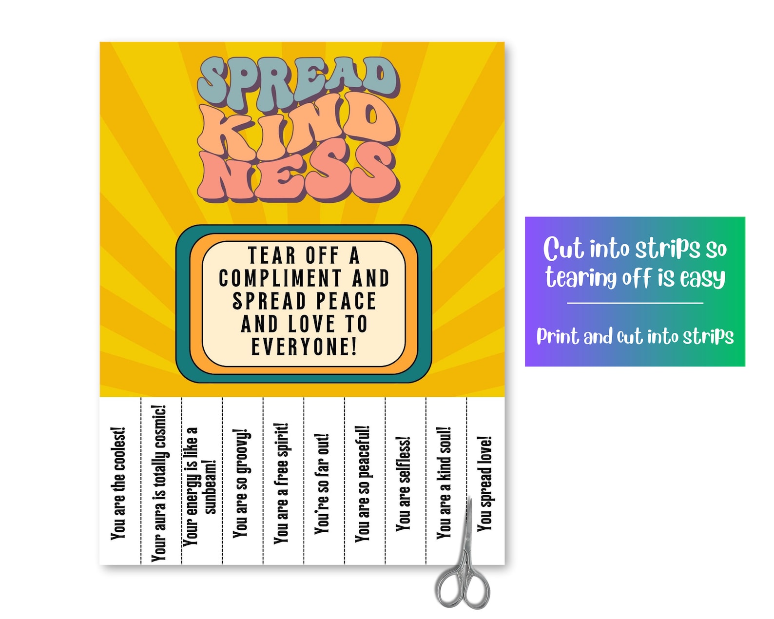 Random Acts of Kindness, Kindness Matters Flyers, Tear off Flyers for ...