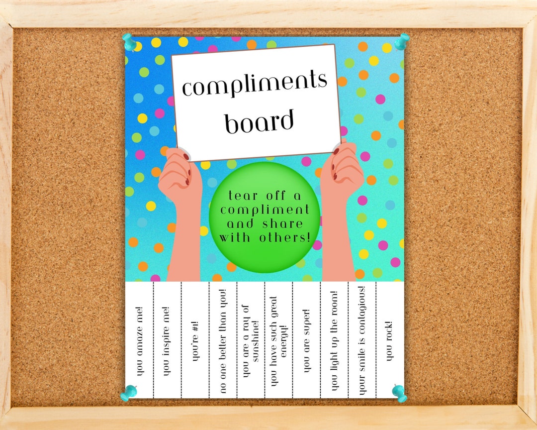 Compliments Board Tear-off Flyer: Kindness Classroom Decor (digital ...