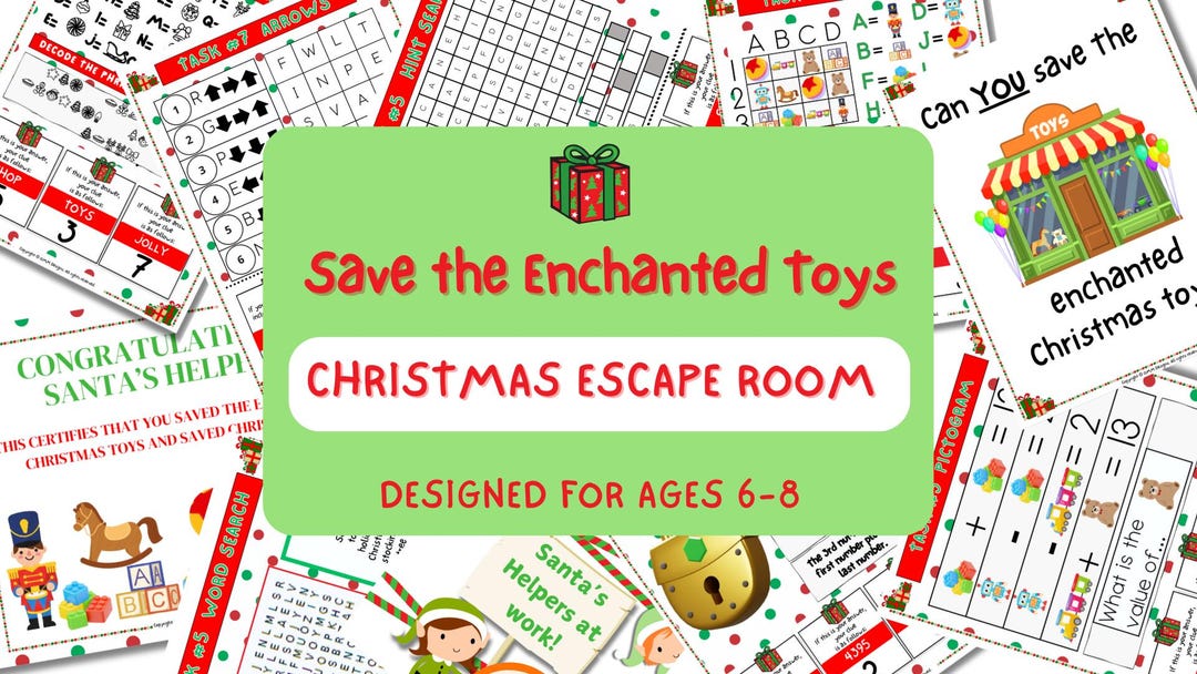 Kids Christmas Escape Room for Under 10, Christmas Escape Room Family ...