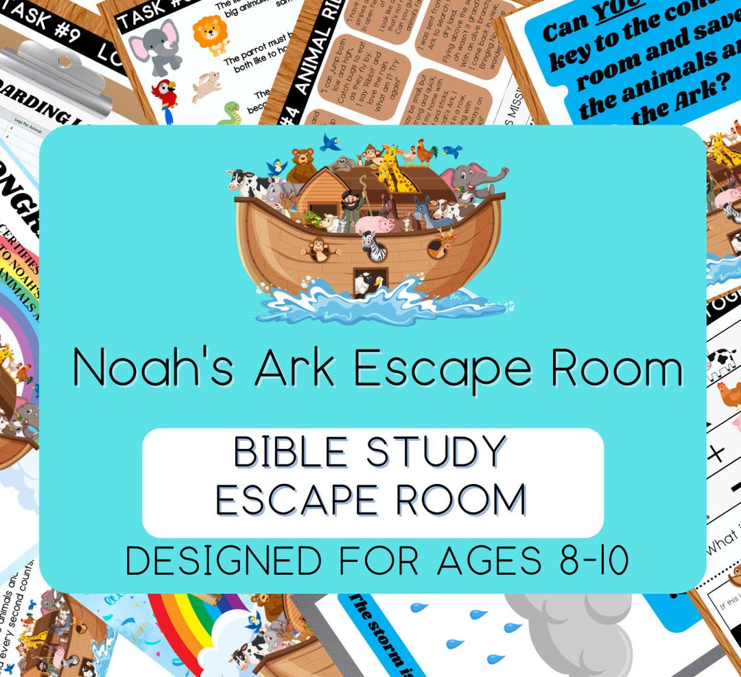 Noah's Ark Escape Room for Kids, Noah's Ark Printable, Old Testament ...