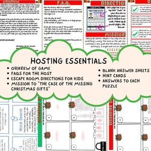 Christmas Escape Rooms for Kids, Holiday Escape Room Ages 6 to 8, DIY ...