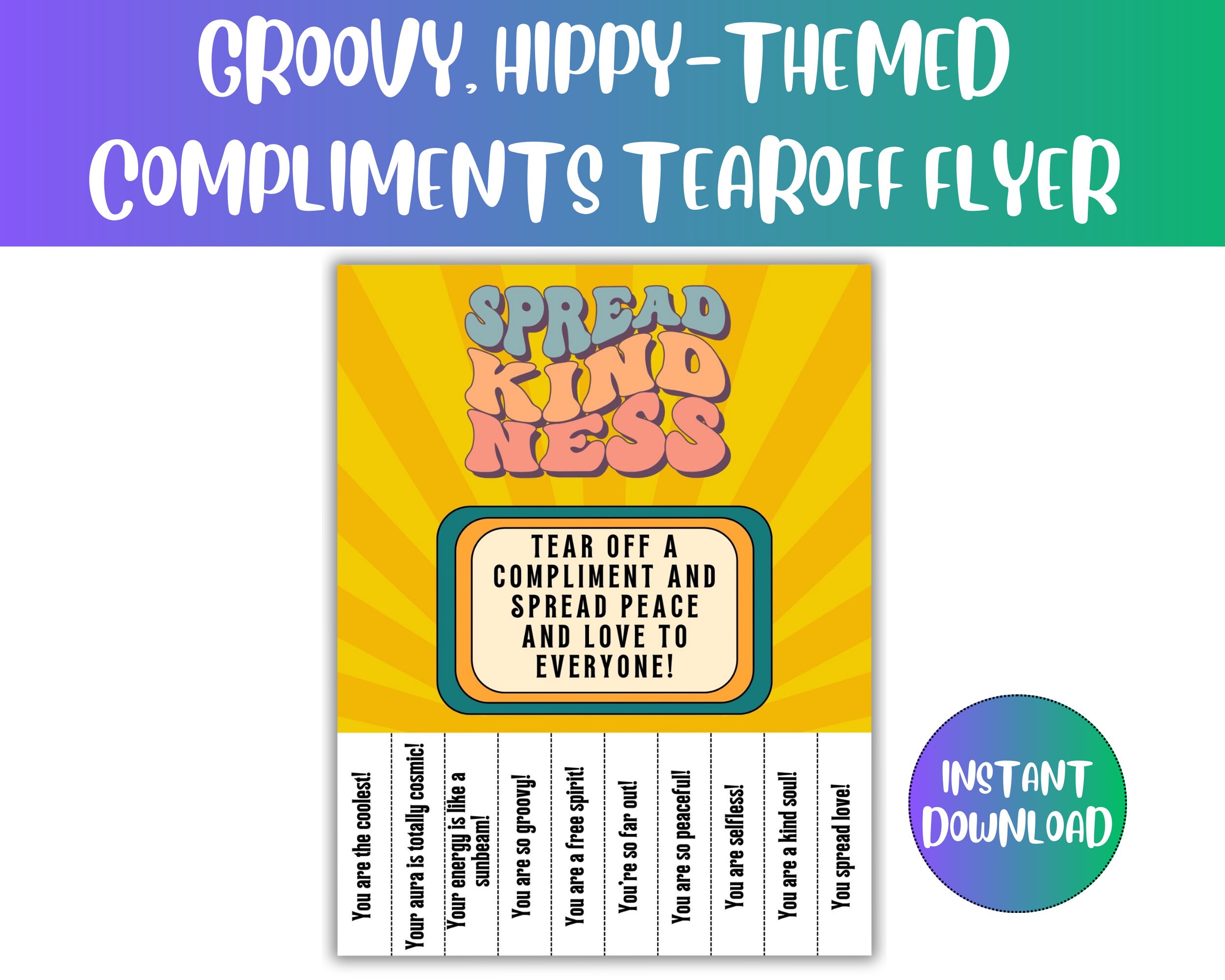 Random Acts of Kindness, Kindness Matters Flyers, Tear off Flyers for ...