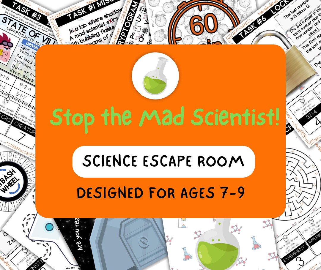 Science Escape Room for Kids, School Classroom Activity, Escape Room ...