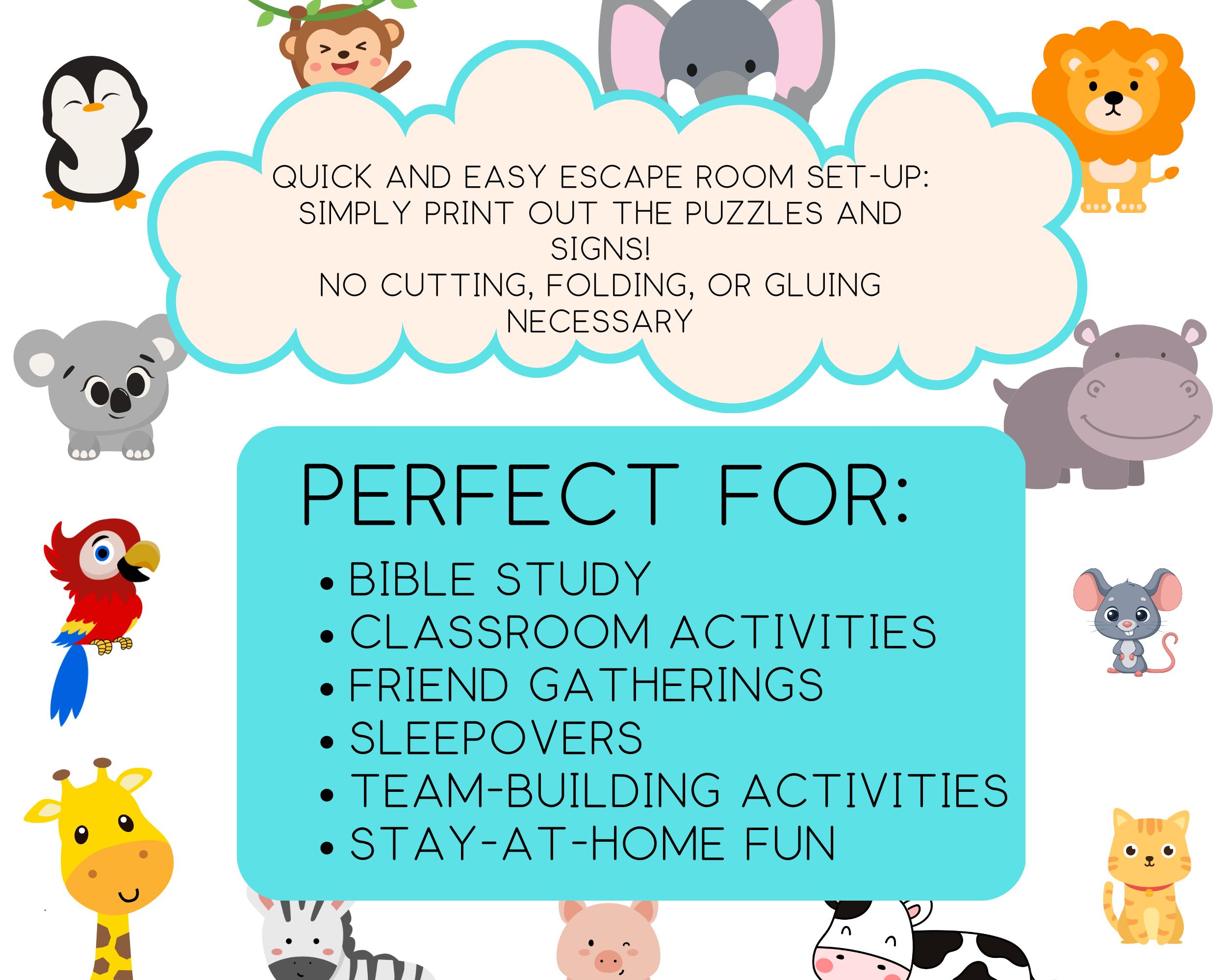 Noah's Ark Escape Room: Printable Bible Game, Ages 6-8 (PDF) - Etsy