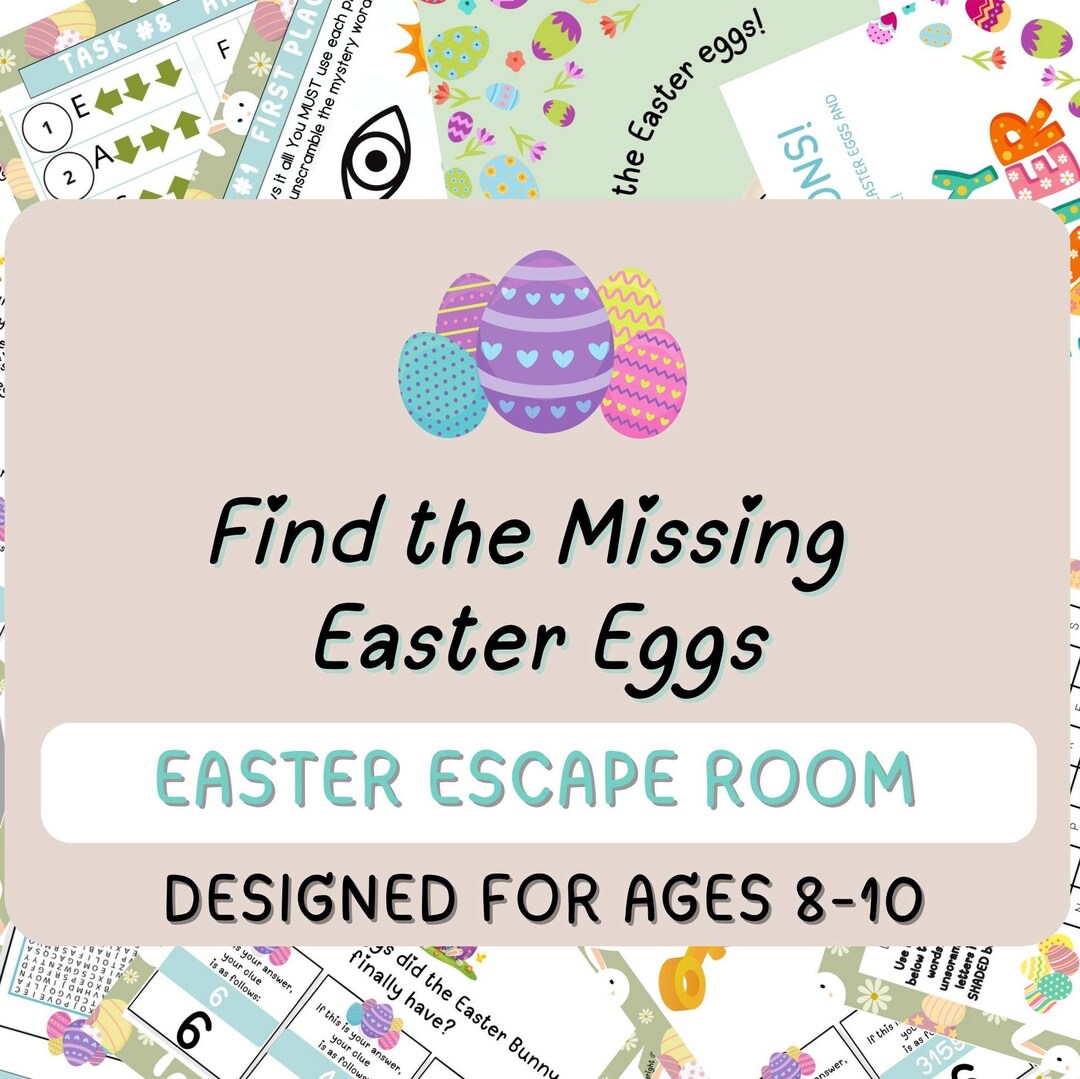 Easter Escape Room for Kids Under Age 10, Easter Bunny Escape Room for ...