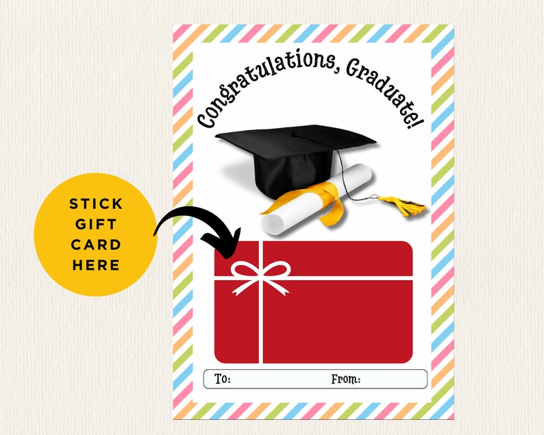 Printable Graduation Gift Card Holder, Doctoral Graduation Gift, High ...