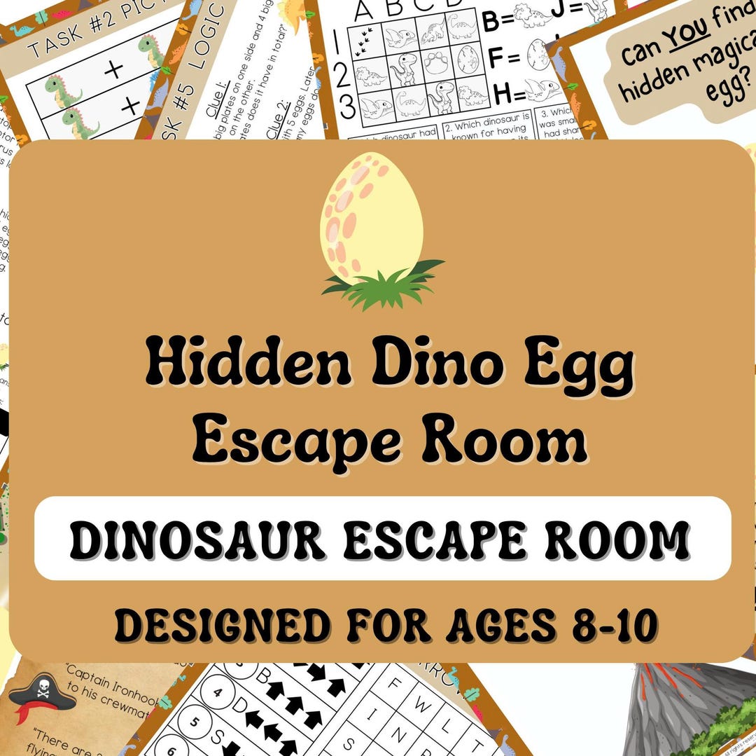 Dinosaur Escape Room for Tweens, Escape Room for Middle School ...