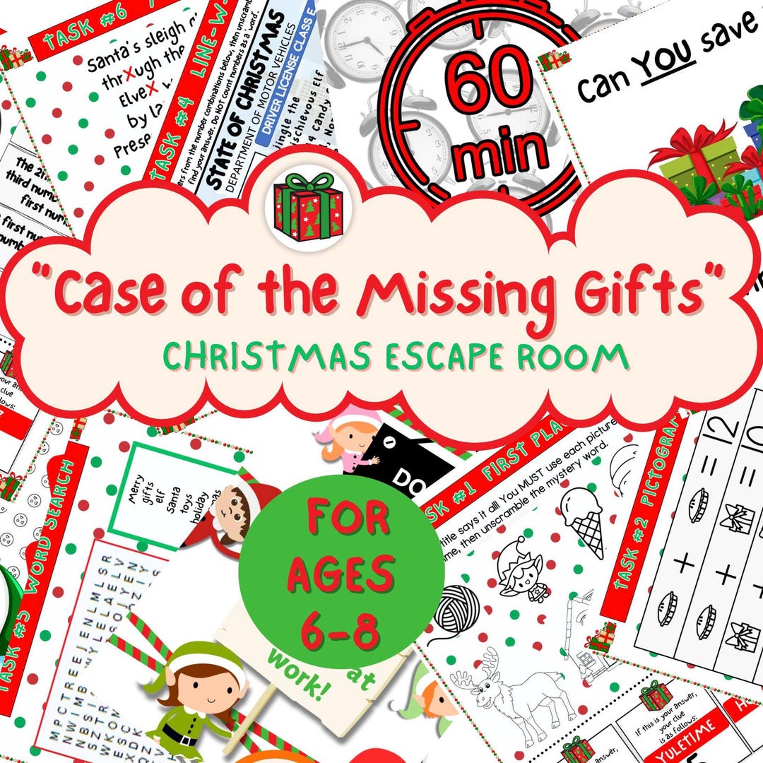 Christmas Escape Rooms for Kids Under 10, Holiday Escape Room ...