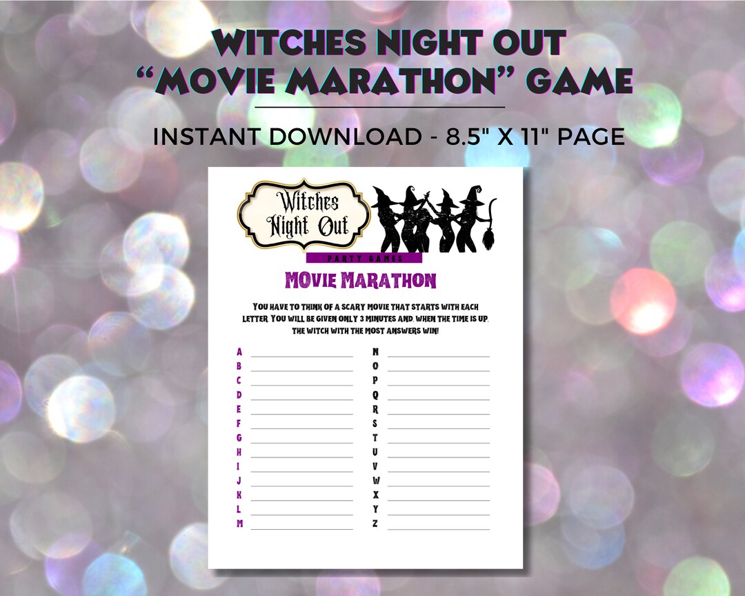 Witches Night Out Movie Marathon Game: Halloween Party (digital ...