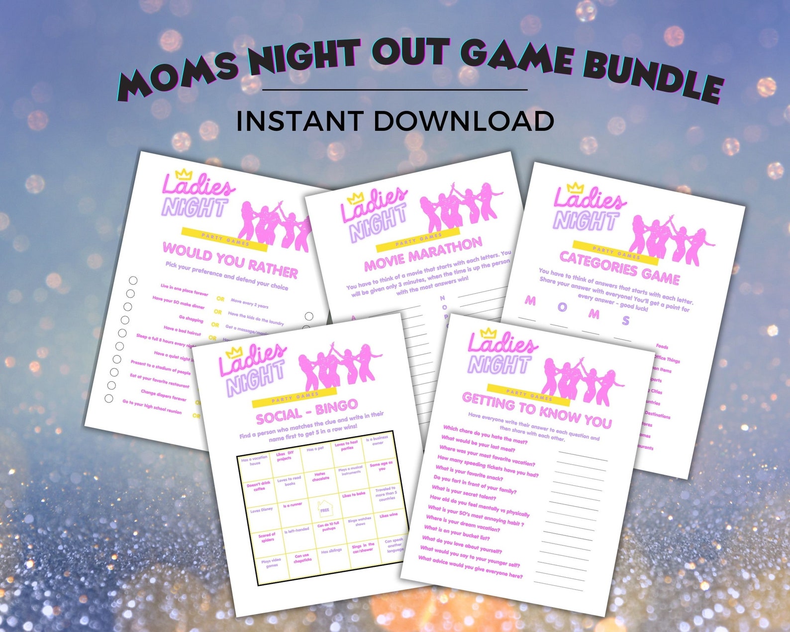 Moms Night Out Games, Ladies Night Out Games, Girls Night Out ...
