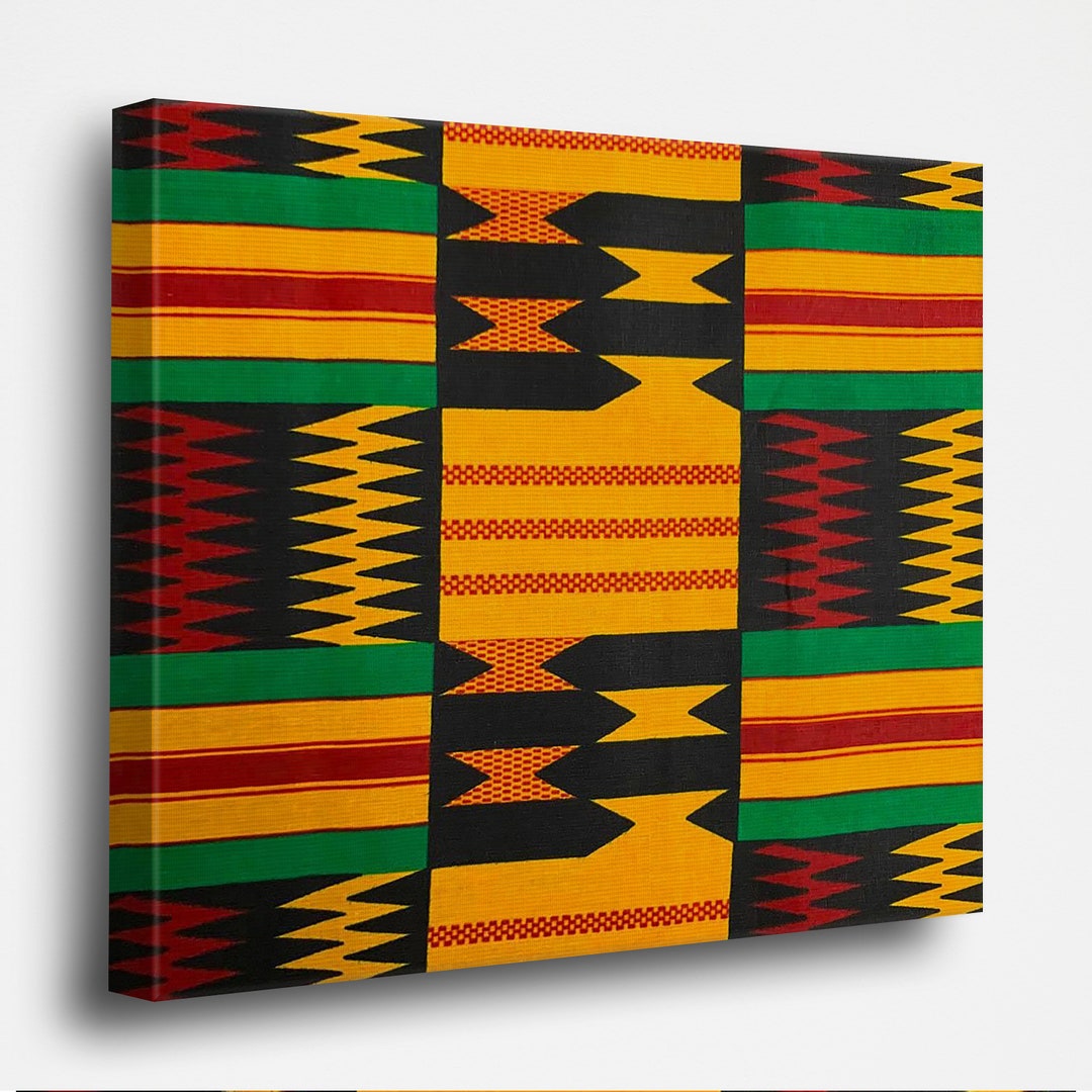 African Art Canvas African Tribe Traditional Fabric Pattern Art Poster ...