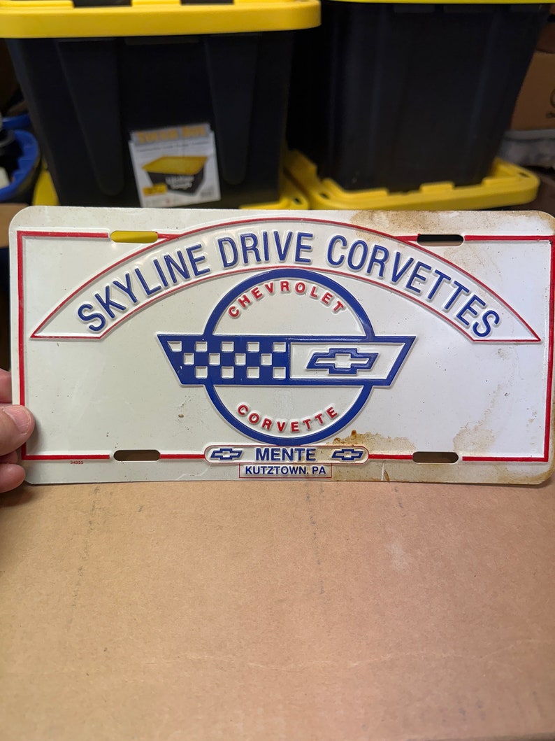 Skyline Drive Corvettes License Plate - Etsy