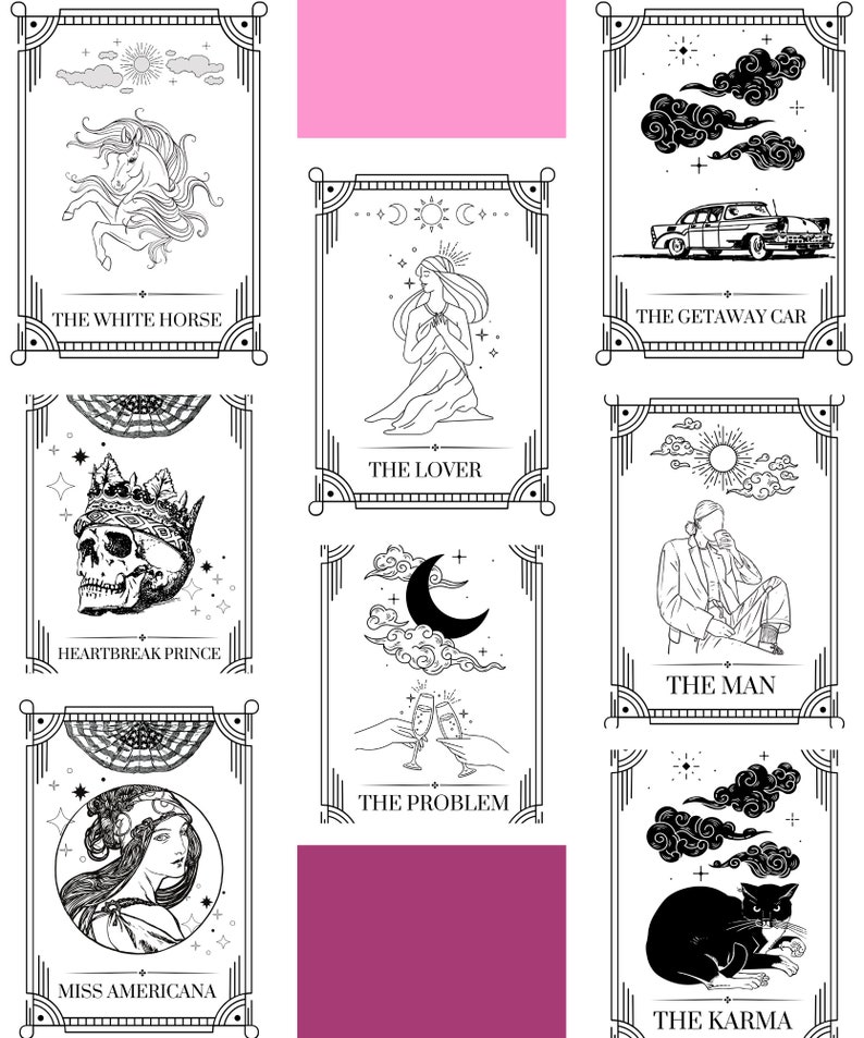 Taylor Swift Tarot Card Poster Set Digital Download - Etsy