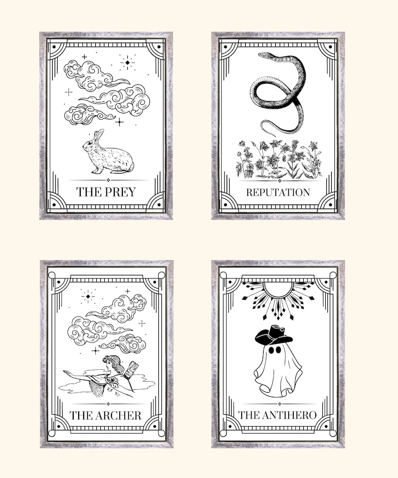 Taylor Swift Tarot Card Poster Set Digital Download - Etsy
