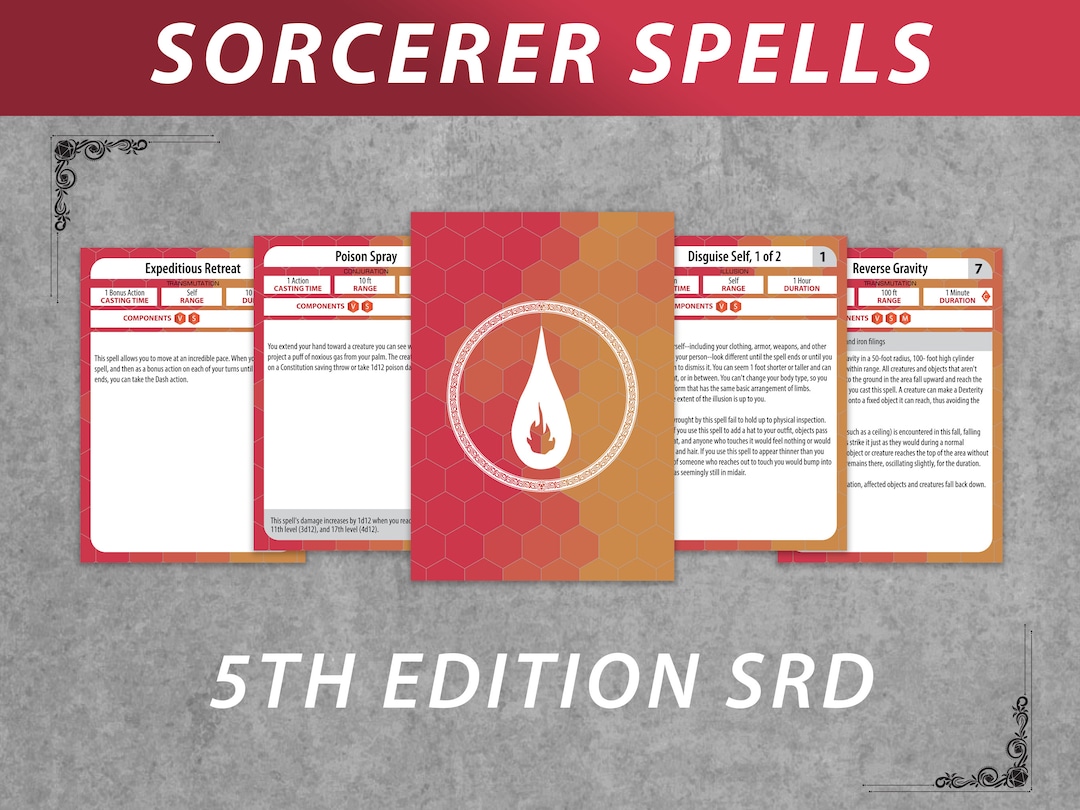 Dnd Accessories, Sorcerer Spell Cards, Custom Playing Cards, Spell Book ...