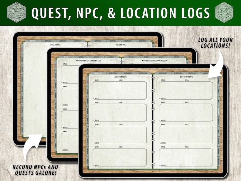 Dnd Character Sheet Dnd Spell Cards Dnd Tracker Dnd Journal - Etsy