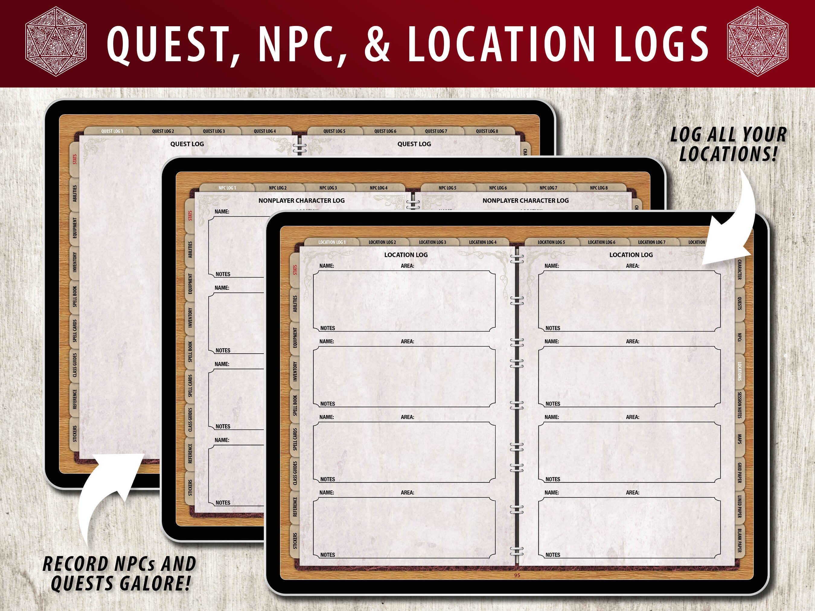 Dnd Character Sheet, Dnd Spell Cards, Dnd Tracker, Dnd Journal Digital ...