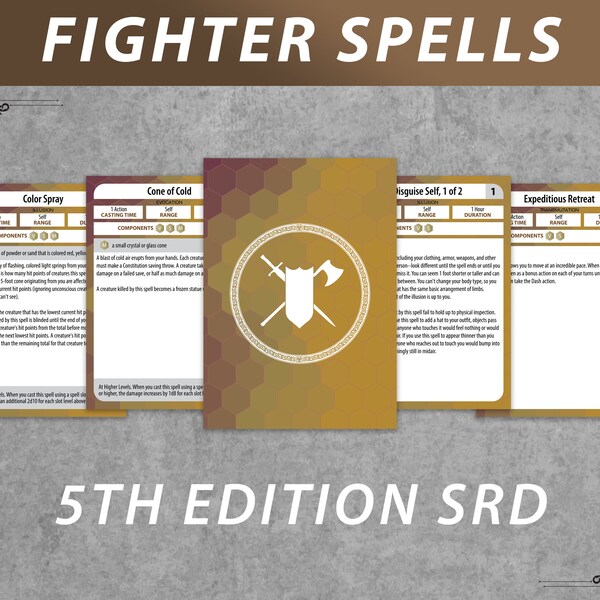 Dnd Fighter Cards - Etsy